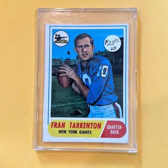 Other | Fran Tarkenton 1968 Ny Giants Coin Rub Card Card 161 | Poshmark